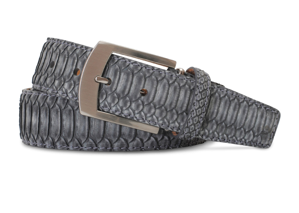 Grey Sueded Python Back Cut